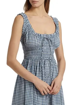 DÔEN Emmaretta Gingham Midi-dress