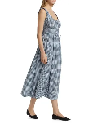 DÔEN Emmaretta Gingham Midi-dress