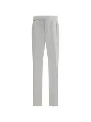 Brunello Cucinelli Pleated Trousers - White