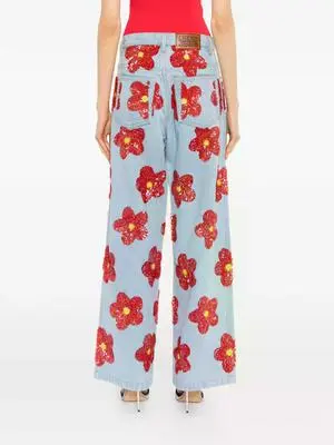 Ashish Floral Embroidered Jeans