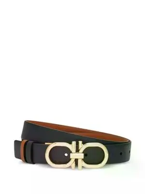 FERRAGAMO Gancini Buckle Reversible Belt - Black