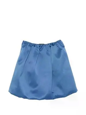 LII Gathered Mini Skirt - Blue