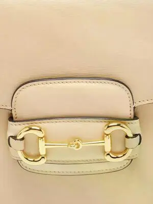 Gucci Medium Horsebit 1955 Leather Tote Bag - Neutrals