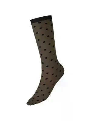 Wolford Daisy Floral-pattern Socks - Black