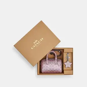 COACH OUTLET Boxed Mini Rowan Crossbody Bag And Mirror Bag Charm Set In Signature Canvas