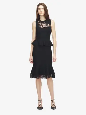 Alexander McQueen Heritage Lace Peplum Top