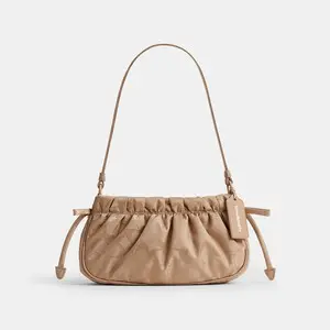 COACHTOPIA Topia Loop Ruched Small Shoulder Bag - Khaki