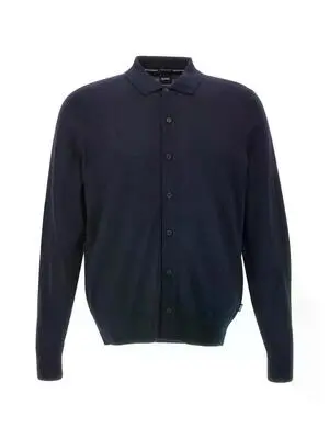 BOSS Merino Wool Cardigan - Blue