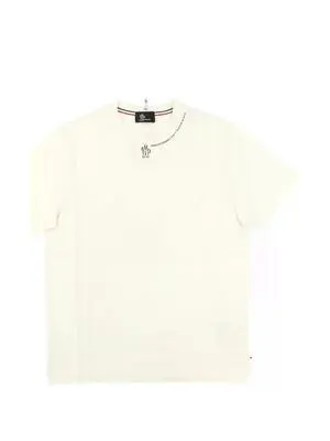 Moncler Logo-print Cotton T-shirt - Neutrals