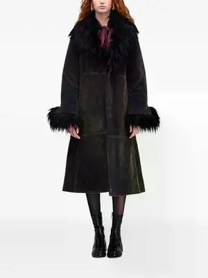 Marc Jacobs Faux-fur Trim Denim Coat