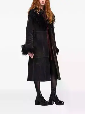 Marc Jacobs Faux-fur Trim Denim Coat