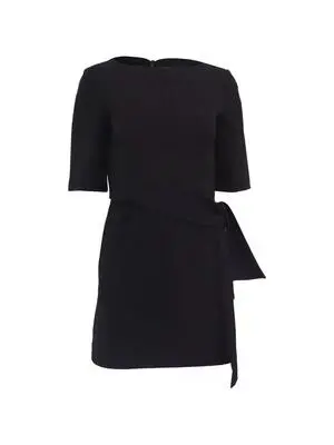 Alice + Olivia Boat-neck Wrap Mini Dress