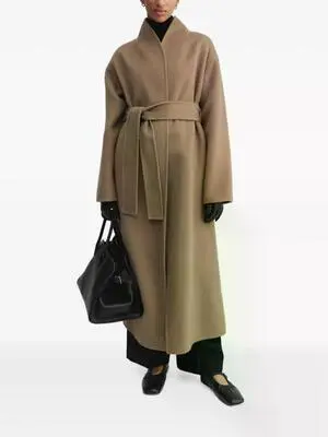 Almada Label Mara Doublé Shawl-collar Coat - Neutrals