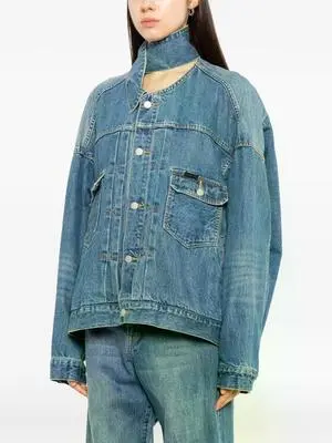 KEISUKEYOSHIDA Tied-collar Denim Jacket