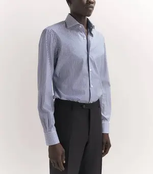 BARBA NAPOLI Cotton Stripe Slim Shirt