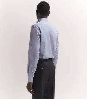 BARBA NAPOLI Cotton Stripe Slim Shirt