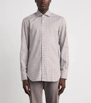 BARBA NAPOLI Cotton Check Shirt