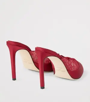JIMMY CHOO Brigitte 100 Lace Mules