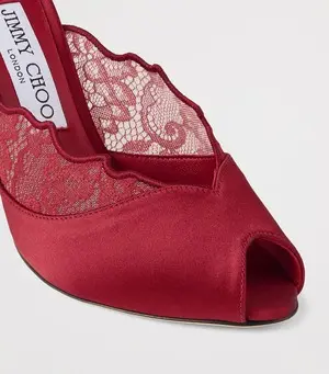 JIMMY CHOO Brigitte 100 Lace Mules