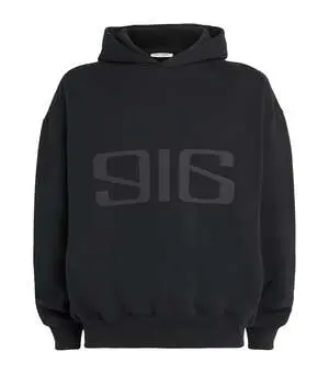 Fear Of God Printed Classic Raglan Hoodie - Black