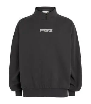 Fear Of God Logo Mock-neck Classic Sweatshirt - Black