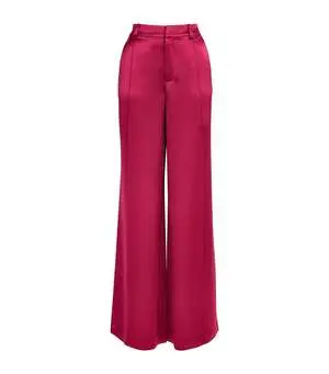 Cinq À Sept Satin Jyn Wide-leg Trousers - Pink