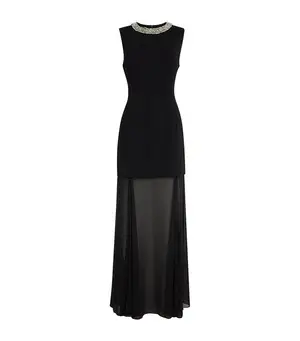 Veronica Beard Sleeveless Luminara Maxi Dress - Black