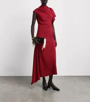 Veronica Beard Asymmetric Brett Midi Dress