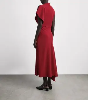 Veronica Beard Asymmetric Brett Midi Dress