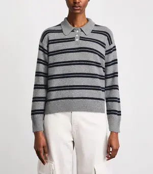 &daughter Wool Stripe Edie Polo Sweater