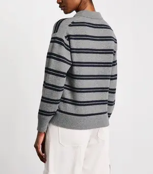 &daughter Wool Stripe Edie Polo Sweater