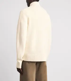 Fred Perry Wool-blend Quarter-zip Fisherman Sweater