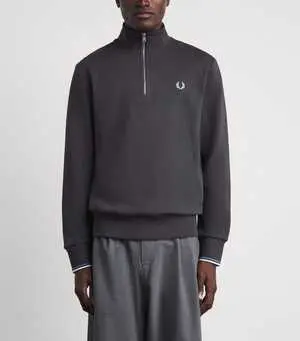 Fred Perry Cotton Half-zip Sweatshirt