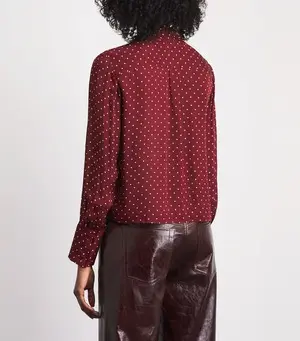 FRAME Silk Modern Tie Blouse