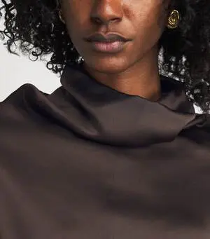 Citizens Of Humanity Satin Ilaria Draped Blouse