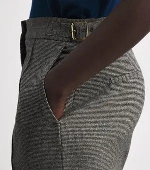 Sandro Houndstooth Wide-leg Trousers