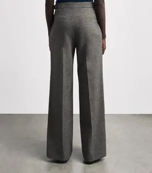 Sandro Houndstooth Wide-leg Trousers