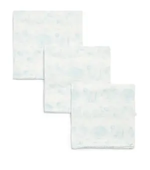 MARIE-CHANTAL Cotton Toile De Jouy Muslin Cloths - Blue