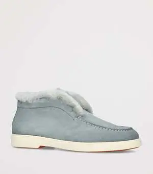 Santoni Suede Fortune Ankle Boots
