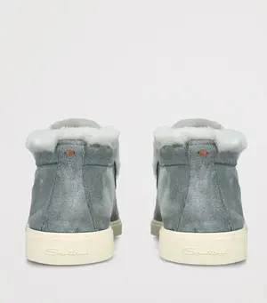 Santoni Suede Fortune Ankle Boots