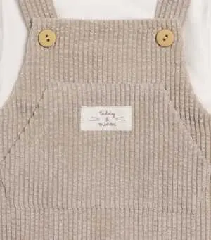 TEDDY & MINOU Stretch-cotton Dungarees And T-shirt Set