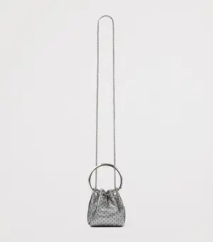 JIMMY CHOO Micro Glitter Bon Bon Top-handle Bag