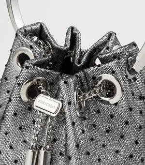 JIMMY CHOO Micro Glitter Bon Bon Top-handle Bag