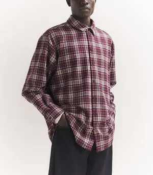 Johnstons Of Elgin Wool-cashmere Check Capercaillie Overshirt