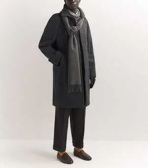 Johnstons Of Elgin Wool Check Balmacaan Coat