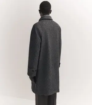 Johnstons Of Elgin Wool Check Balmacaan Coat