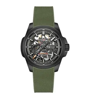 NORQAIN Dlc Stainless Steel Independence Skeleton Watch - Grey