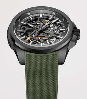 NORQAIN Dlc Stainless Steel Independence Skeleton Watch