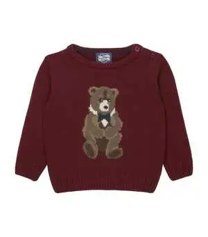 Trotters Wool-blend Timothy Teddy Sweater - Red