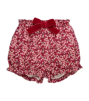 Trotters Cotton Liberty Print Bloomers - Red